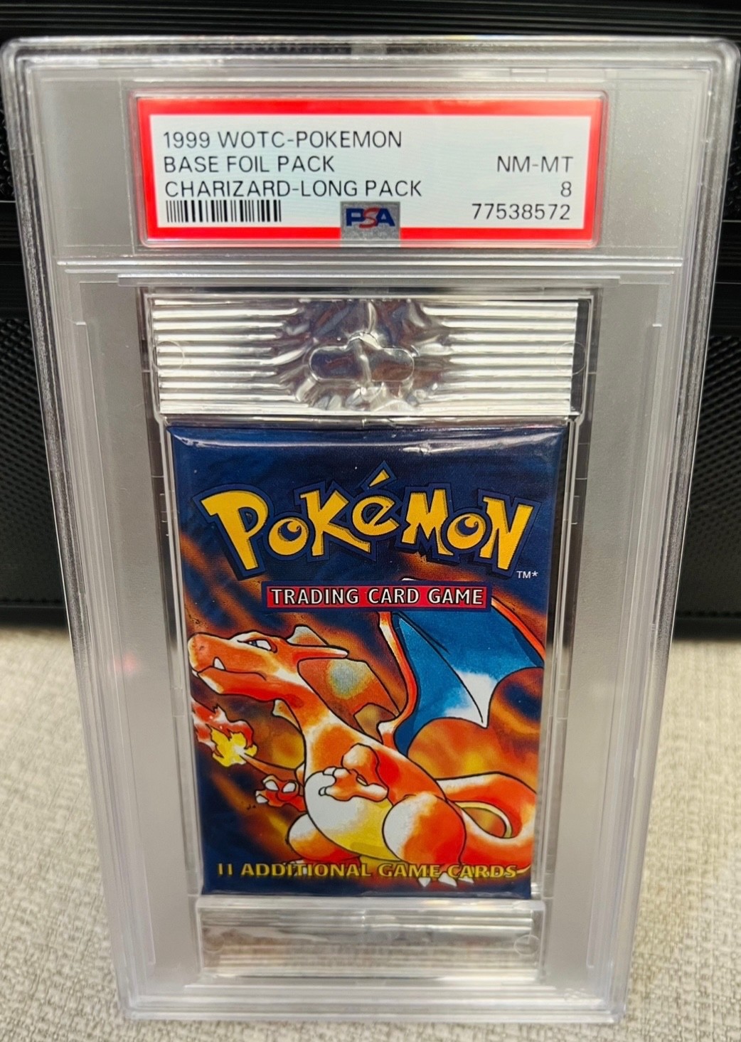 RARE VINTAGE 1999 WOTC - POKEMON BASE FOIL PACK CHARIZARD - LONG PACK ...