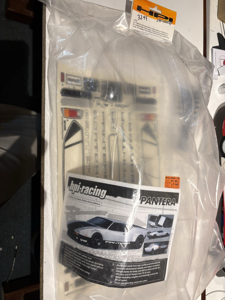 HPI De Tomaso Pantera RC Car Body NIP 17502 200mm Clear Body | eBay