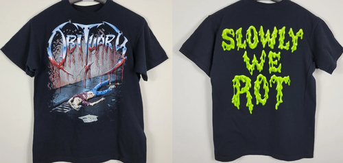 Obituary Slowly We Rot Band Album Black All Size Gift Fan Shirt AR885 ...