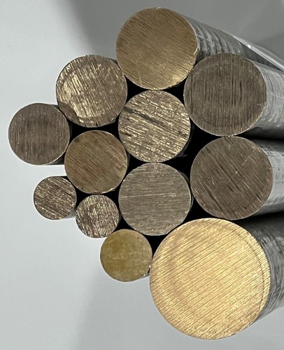 BRONZE Solid Round Bar Rod 12.7m to 38.1mm, length 300mm LG2 Bearings ...