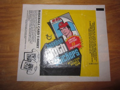 1978 Rare Vintage Topps Sports Cards Wax Wrapper Baseball Cloth ...