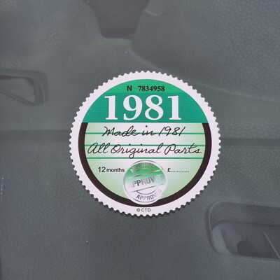 1981 Green Tax Disc Replacement Retro Vinyl Sticker Decal For Car ...