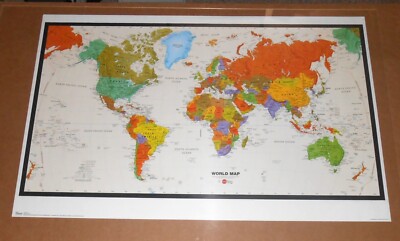 World Map Poster 34x22 Trends (white) | eBay
