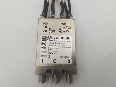 Ducommun Technologies 2S1H21 SPDT Switch RF Microwave 12VDC | eBay