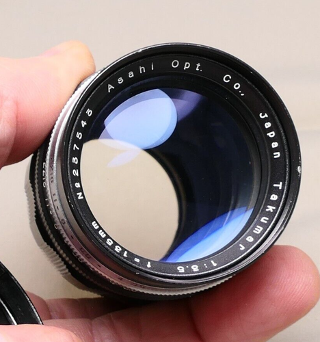 Asahi Pentax Takumar 135mm f/3.5 telephoto lens w/ lens caps #3237543 ...