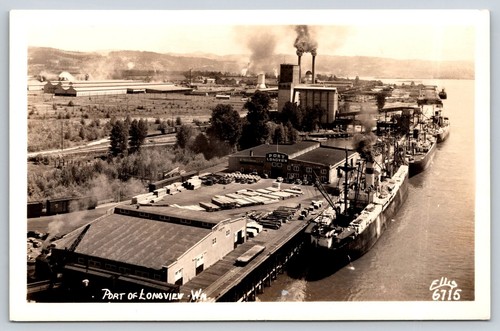 RPPC Port of Longview Washington Postcard | eBay