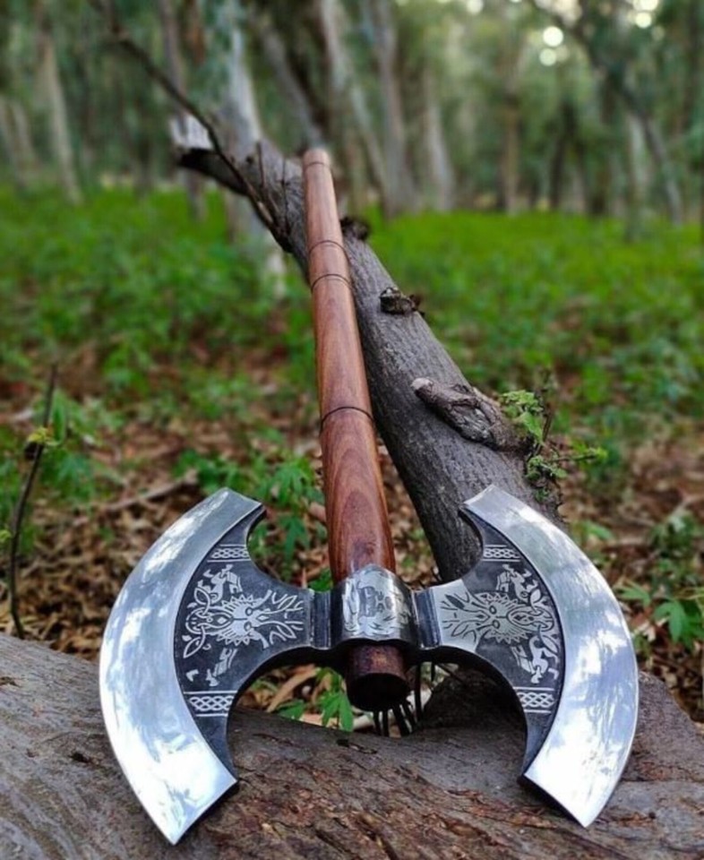 Vintage Double Headed Axe - Ideal for Lumberjack or Survival Use | eBay