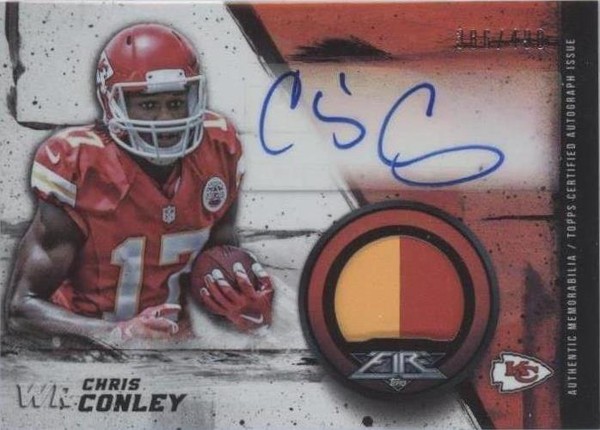 2015 Topps Fire - Rookie Autographed Patches #FRAP-CC Chris Conley /490 ...