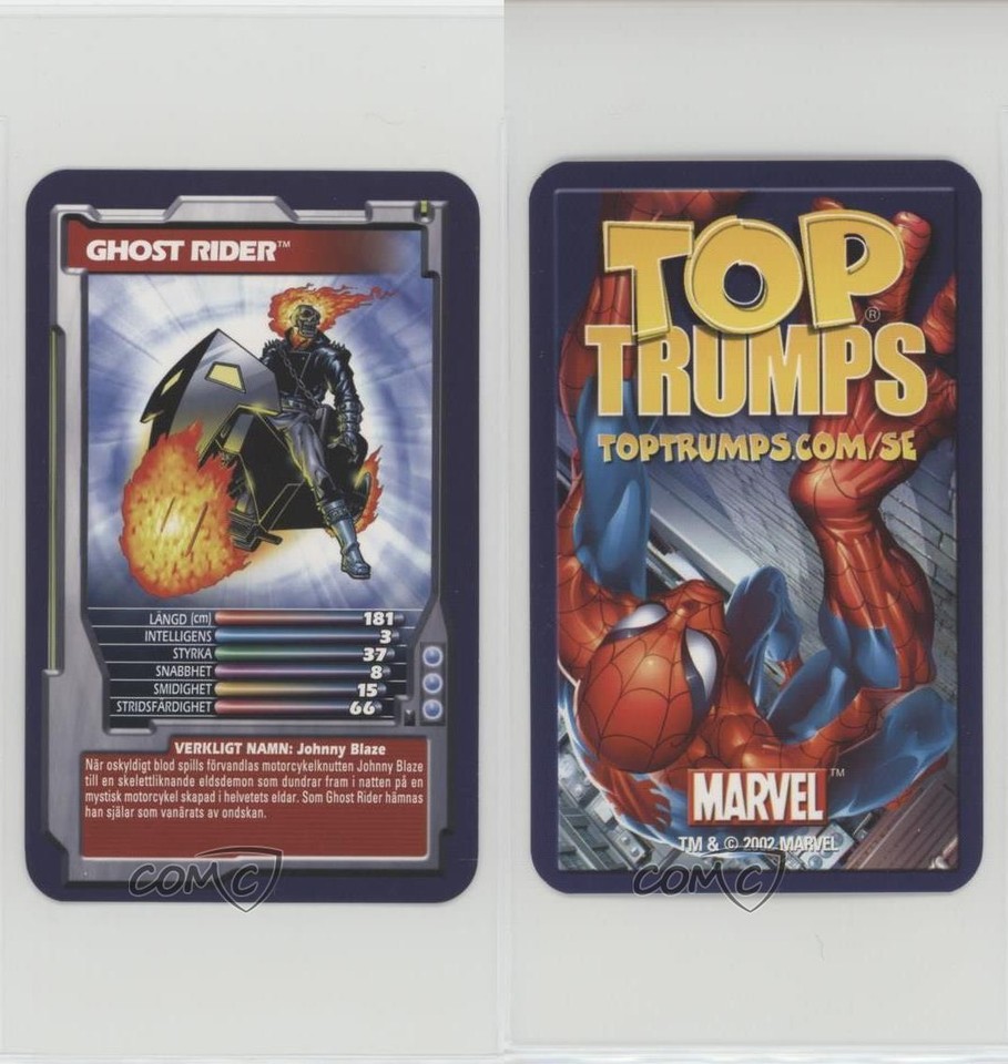 2002 Top Trumps Marvel Swedish Ghost Rider 02ro | eBay