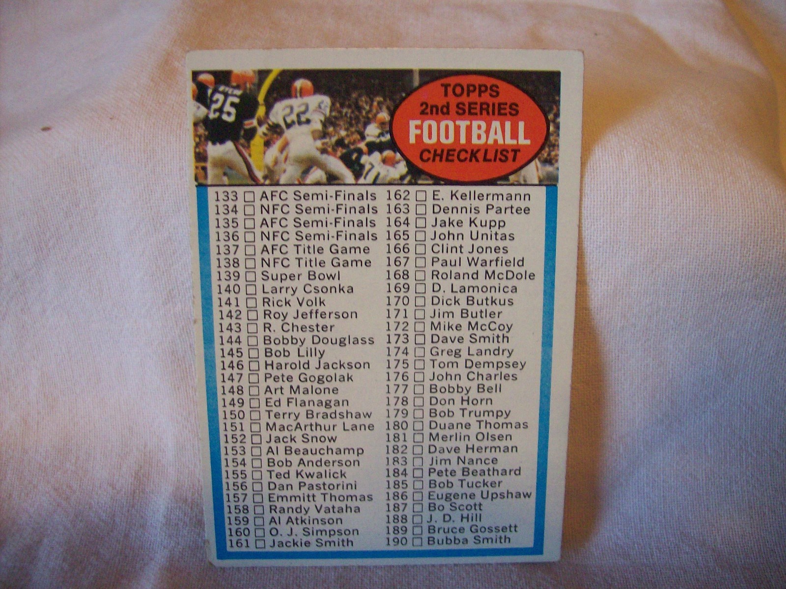 1972 Topps Football Checklist 133 - 263 #79 - Unmarked | eBay