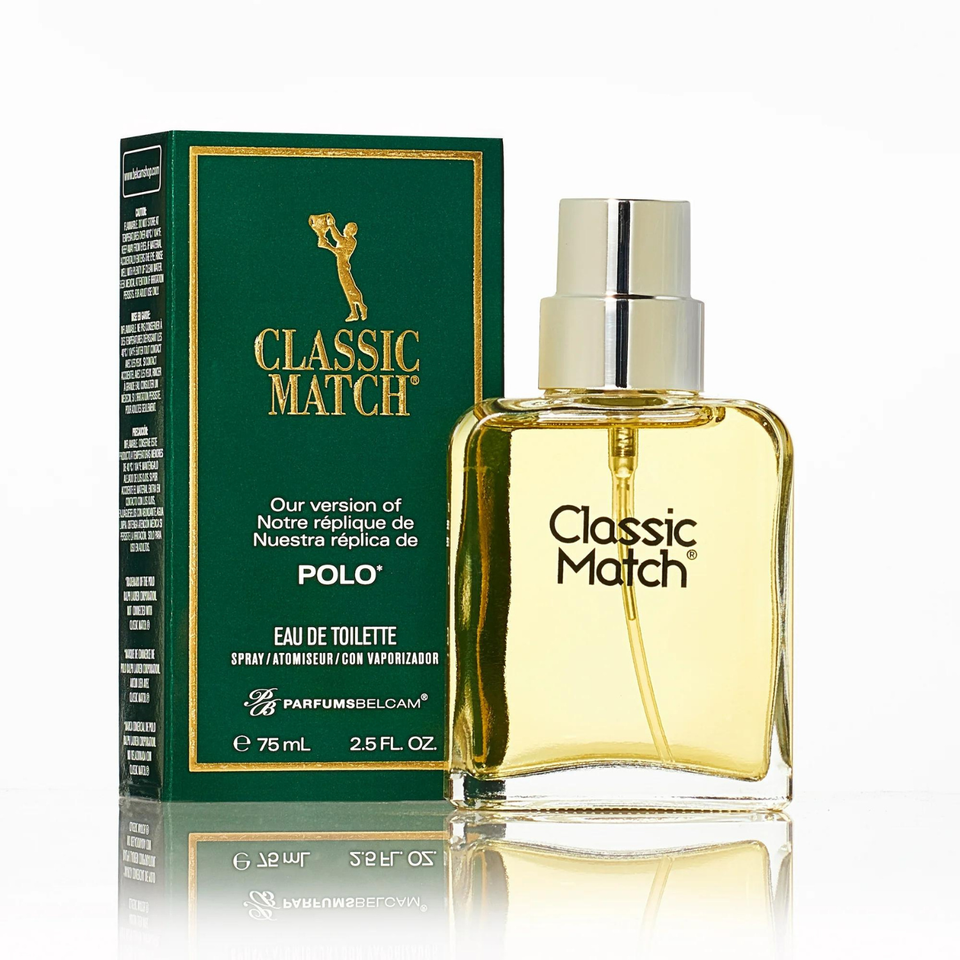 2pk Parfums Belcam Classic Match CM Version of Polo, Eau De Toilette, 2 ...