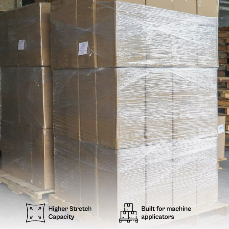 20" x 5000FT Machine Length Stretch Film Wrap 75 Gauge King Hand Wrap ...