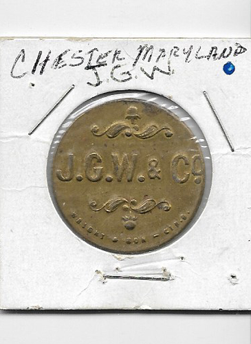 Chester, Maryland Trade Token J.G.W. & Co. 50 | eBay