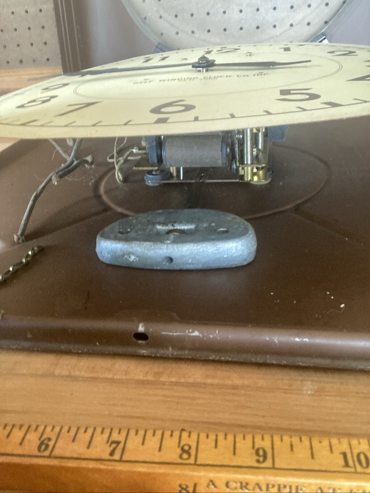 Self Winding Clock Co New York Wall Clock 19 Inches Square with Pendulum | eBay