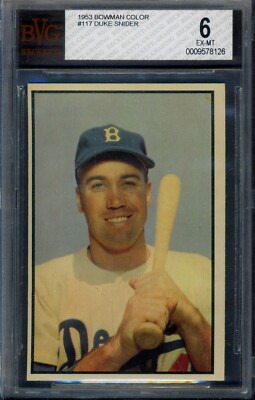 1953 Bowman Color #117 Duke Snider BVG 6 EX-MT *Brooklyn Dodgers* | eBay