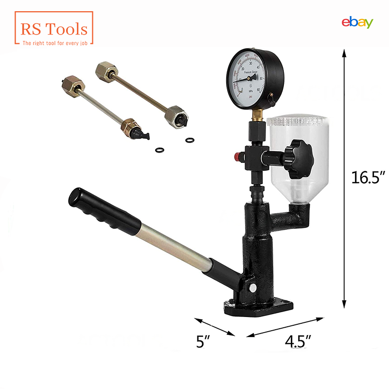 Diesel Injector Nozzle Pop Tester, Genuine 'AG Precision' 400 Bar Dual ...