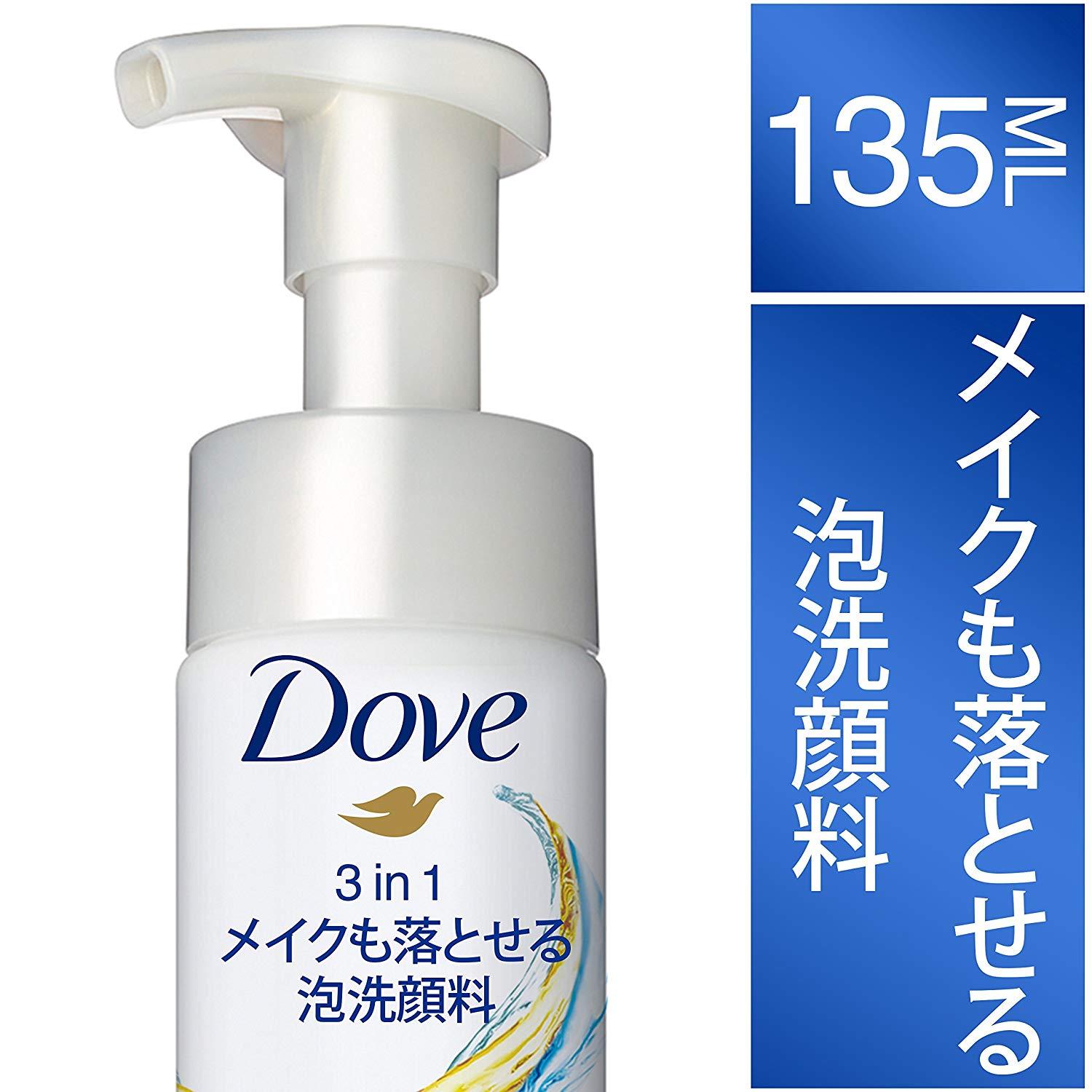 Unilever Japan DOVE 3-in-1 Foaming Cleanser Toner Makeup Remover 135ml ...