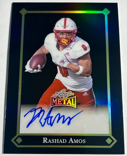 2025 Leaf Metal Football RASHAD AMOS Miami Redhawks RB Autograph Auto 3 ...