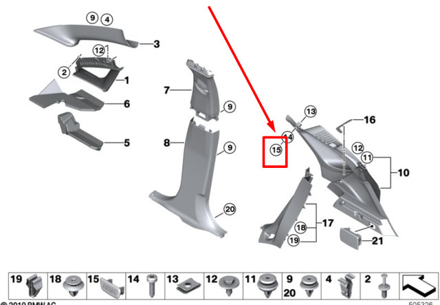 BMW X1 F48 COVER CAP "AIRBAG" 51439180577 9180577 GENUINE for sale ...
