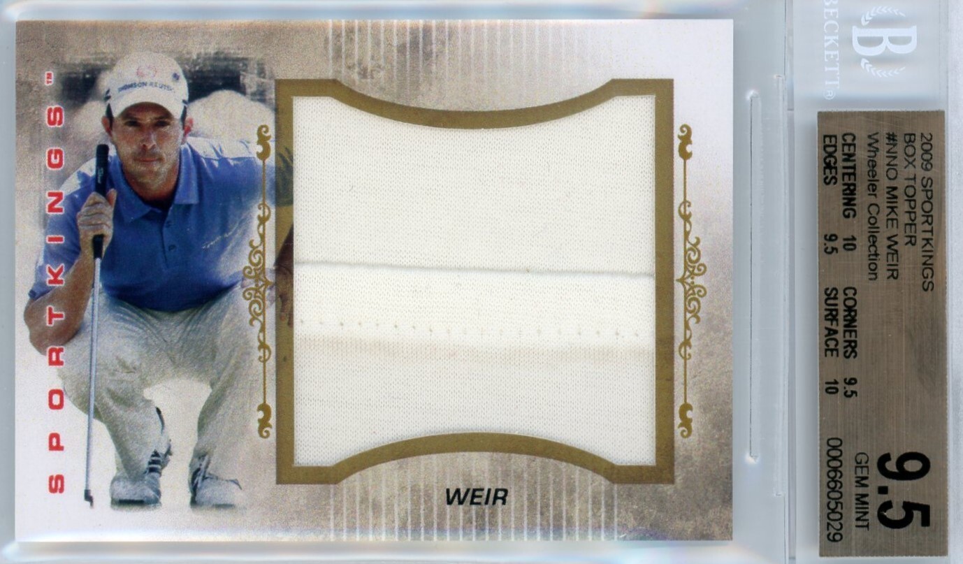 2009 SPORTKINGS MIKE WEIR BOX TOPPER - GRADED BGS GEM MINT 9.5 - WORN ...