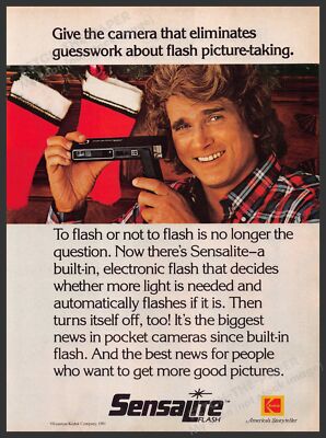 Kodak Sensalite Flash 1980s Print Advertisement 1981 Michael Landon ...