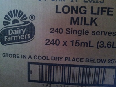 MILK PORTION CONTROL UHT 15ml DAIRY FARMERS x 240 + FREE POST BB ...