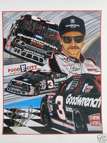 Autographed DALE EARNHARDT Poster, ltd ed, numbered. | eBay