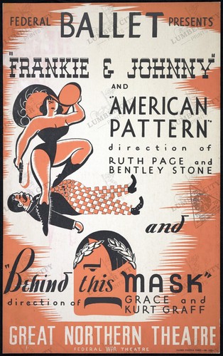 Federal Ballet 1934 Frankie & Johnny Poster Print Theatre Wall Art ...