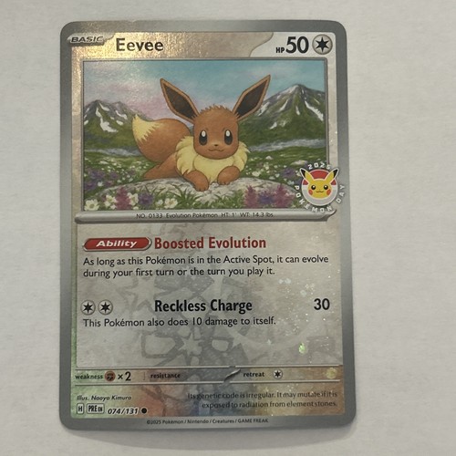 Eevee 74 (Prismatic Evolutions) / Reverse Holo Pokemon Day 2025 Promo ...