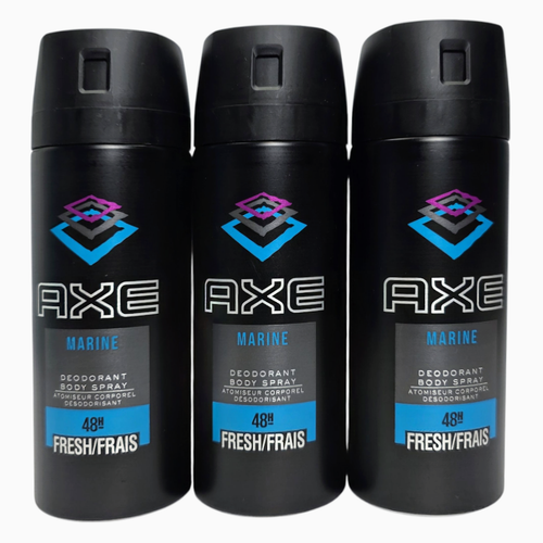 Axe 3 Pack MARINE Deodorant Body Spray Men's Fragrance 150ml. Free ...