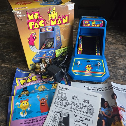 1981 Coleco Midway Ms Pacman Tabletop Electronic Game Complete In Box ...