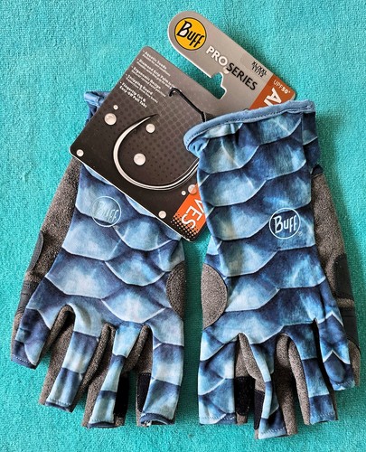 ONE PAIR - BUFF "TARPON SCALE" DESIGN ANGLER II GLOVES - UPF 50 ...