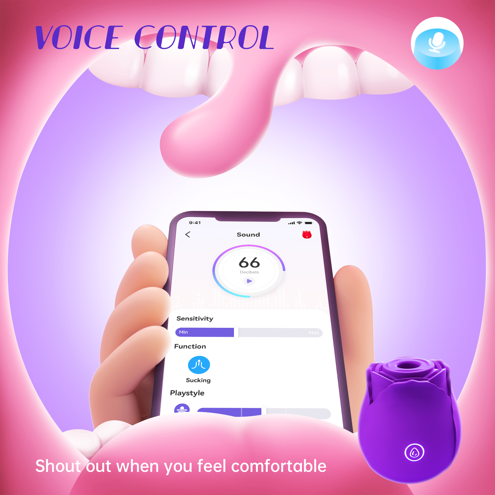 Rose Sucking Vibrator 10 Speed G Spot Massager Dildo Clit Sucker Women