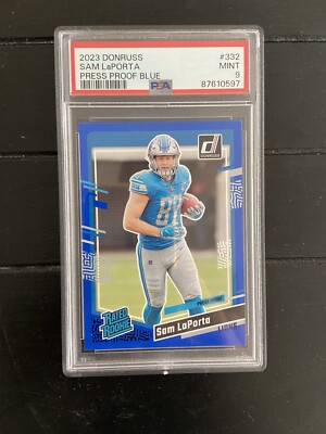2023 Panini Donruss - Rated Rookie Press Proof Blue #332 Sam LaPorta ...