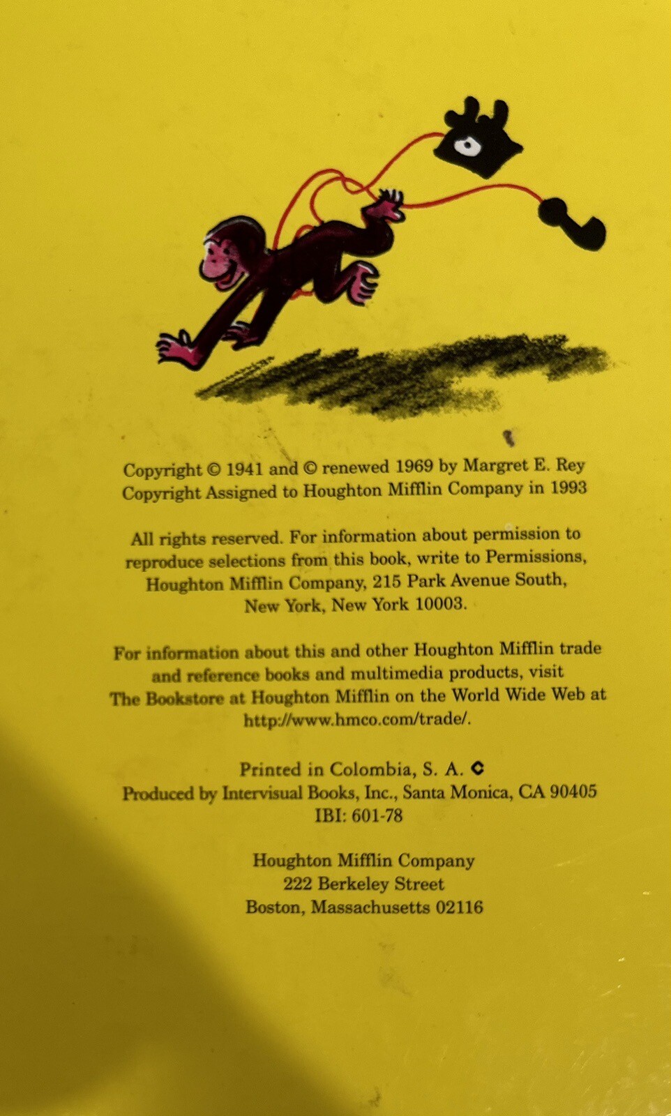 VINTAGE 1993 CURIOUS GEORGE POP-UP BOOK HARD COVER PUBLISHED BY ...