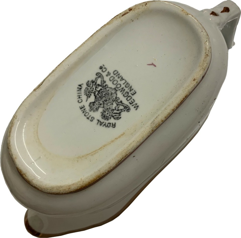 Wedgewood & Co. Royal Stone China Gravy Boat Tea Leaf Pattern | eBay