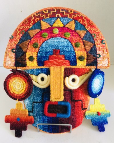 Handwoven Inca Tumi Ceremonial Peruvian Mask Handmade Wall Hanging | eBay