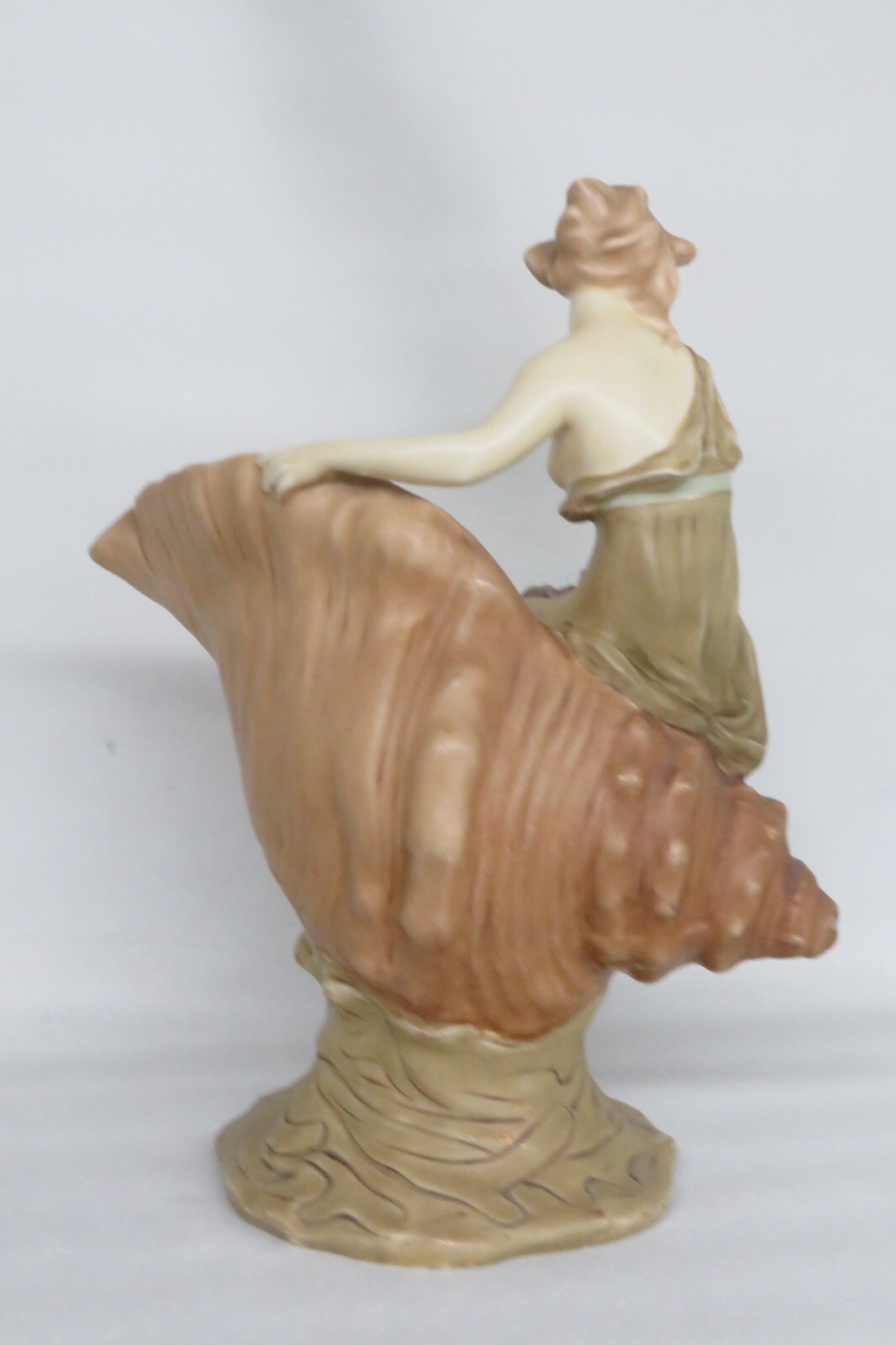 Royal Dux Early 1900s Bohemian Woman Figural Shell Shape Bowl Vase ...