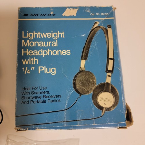 Vintage Archer Lightweight Monaural Headphones with 1/4" Plug CAT no 20 ...
