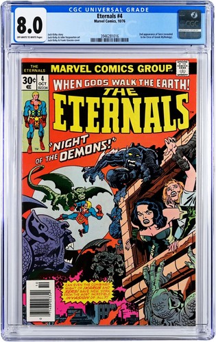 Eternals #4 CGC 8.0 (Oct 1976, Marvel) Jack Kirby, Gammenon, 1st Sersi ...