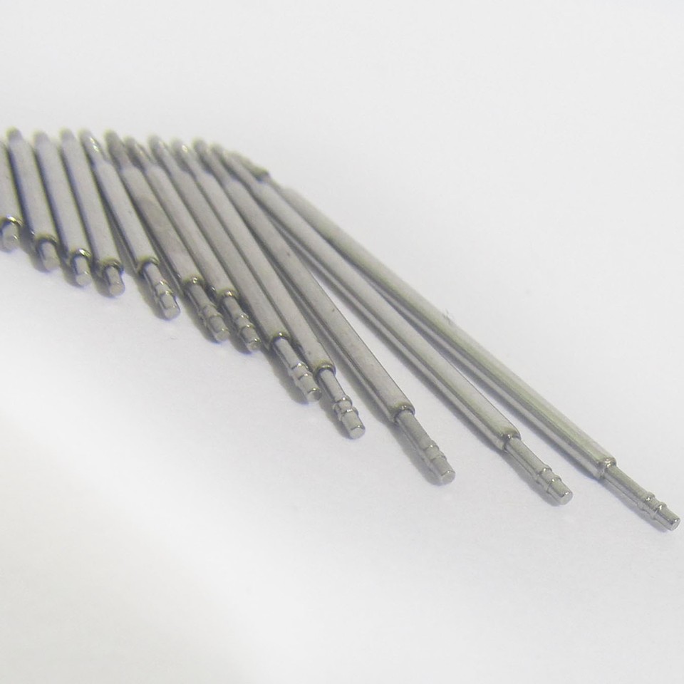 2 x THIN 1mm WATCH SPRING BARS/PINS - HIGH QUALITY STEEL - Sizes 6 ...