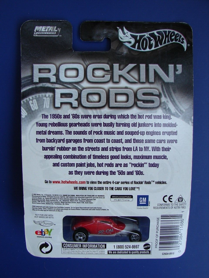 Hot Wheels '34 So-Cal Coupe 2/4 Rockin' Rods 1/64 Scale | eBay