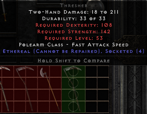 4OS Eth Thresher - Diablo 2 D2R Non-Ladder Softcore PC/PS/NS | eBay