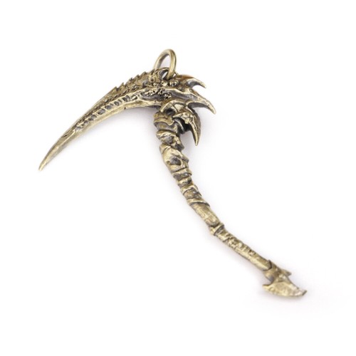 Huge Brass Grim Reaper Skull Sickle Pendant Biker Rock Punk Jewelry ...