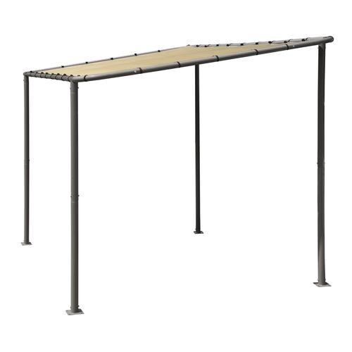 6' x 10' Gray Tan Patio Awning Canopy Heavy Duty Steel Frame Outdoor ...