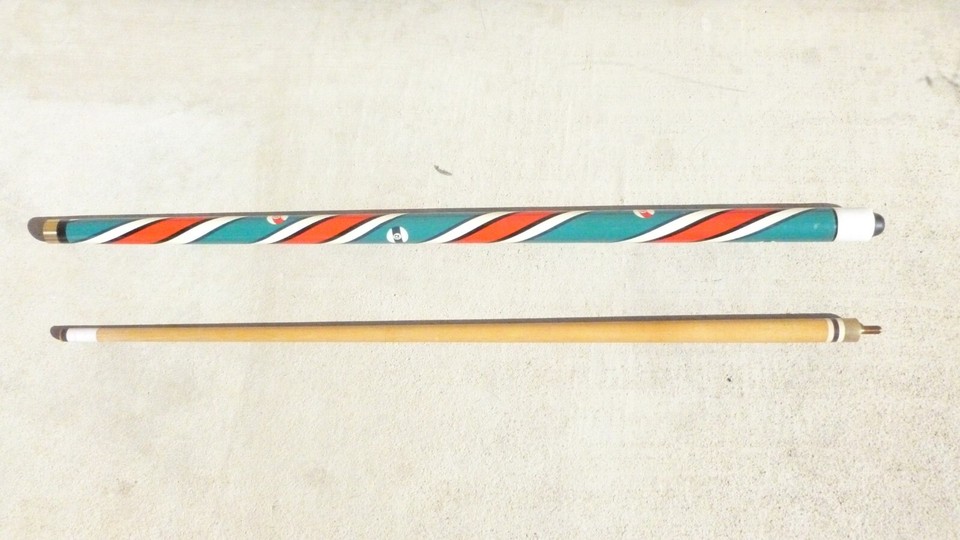 Vintage Novelty Themed Billiards Pool Cue Stick Pole 56" 20oz Two Piece ...