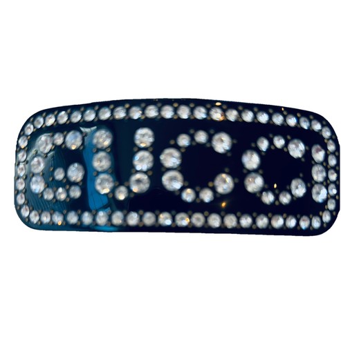 GUCCI Sparkling Crystal HUGE Barrette Black BOX SLEEPER Design ITALY ...