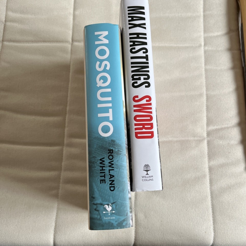 Hardback Book bundle, Max Hastings Sword + Rowland White Mosquito, both ...