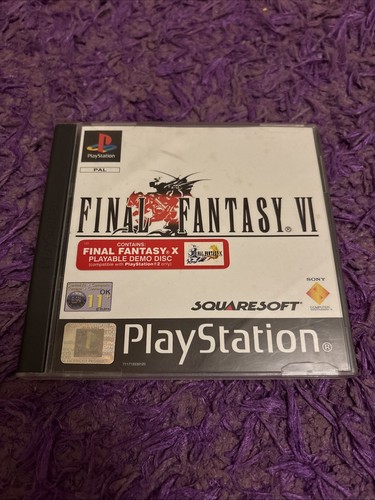 Final Fantasy VI Sony PlayStation 1 PAL UK Version with FFX Demo Disc ...