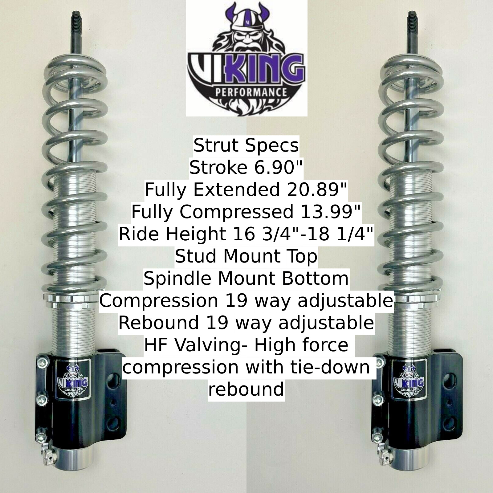 1994-2004 Mustang Viking Double Adjustable 19way Front Struts J403HF ...